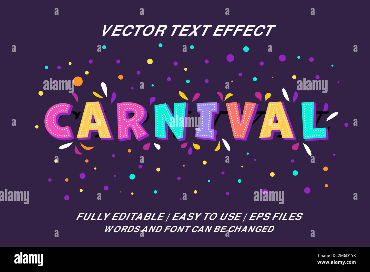 carnival vector text effect fully editable Stock Vector Image & Art - Alamy