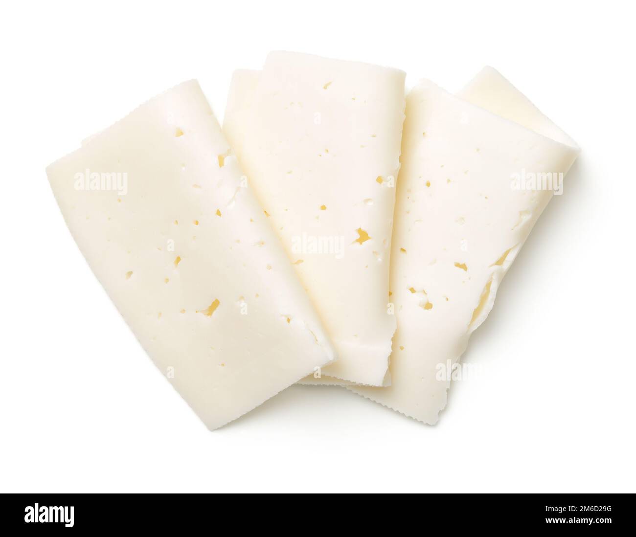 Goat Cheese Slices Isolated On White Background Stock Photo - Alamy