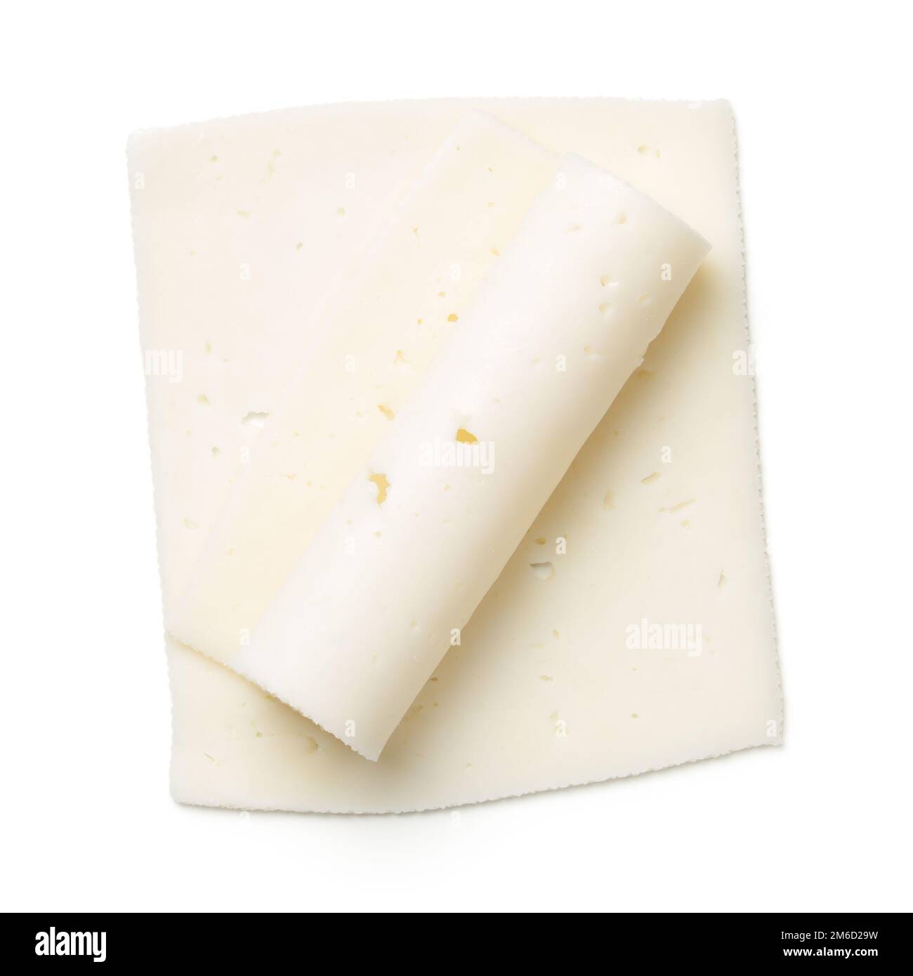 Goat Cheese Slices Isolated On White Background Stock Photo - Alamy