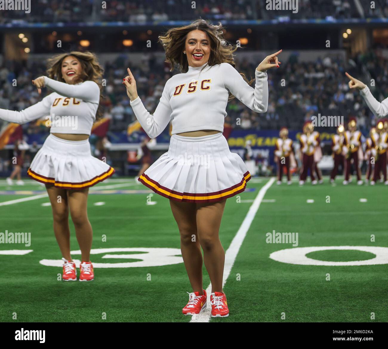 Arlington, TX, USA. 2nd Jan, 2023. The USC Song Girls dance during the ...