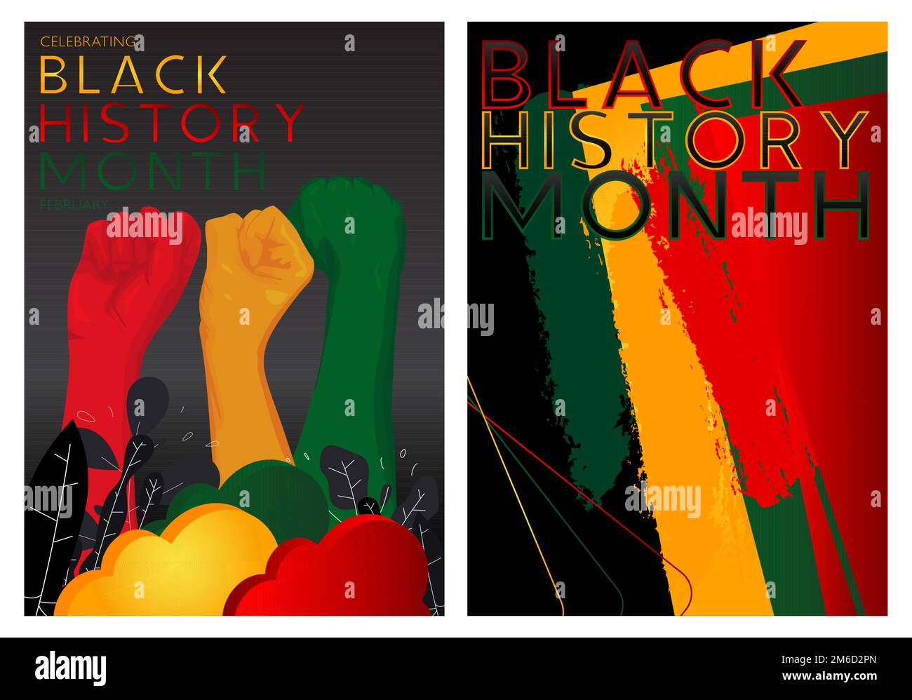 Luxury deluxe Black History Month (in February) Poster Collection. Set ...