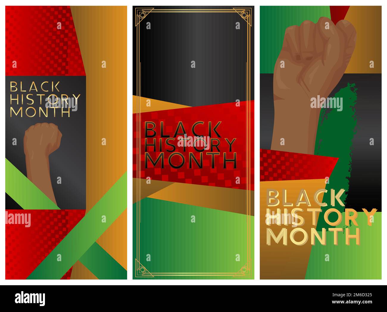 Luxury deluxe Black History Month (in February) Poster Collection. Set ...