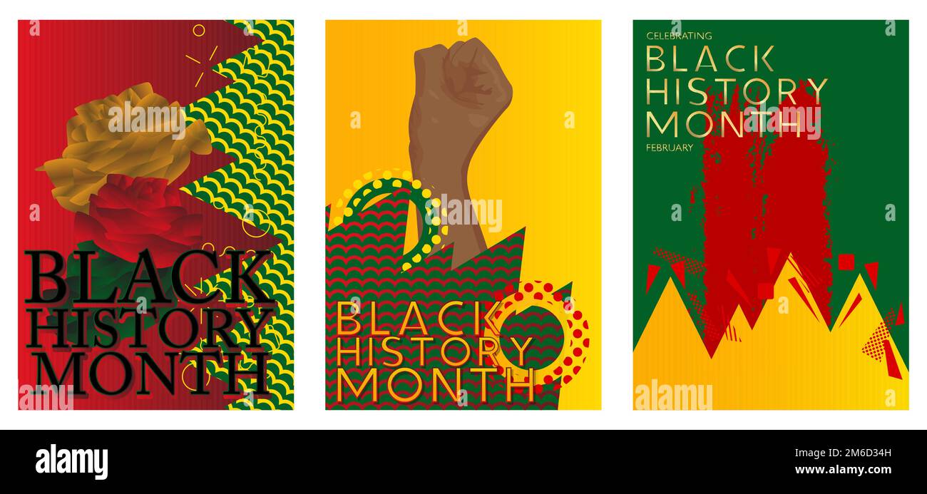 Luxury deluxe Black History Month (in February) Poster Collection. Set ...