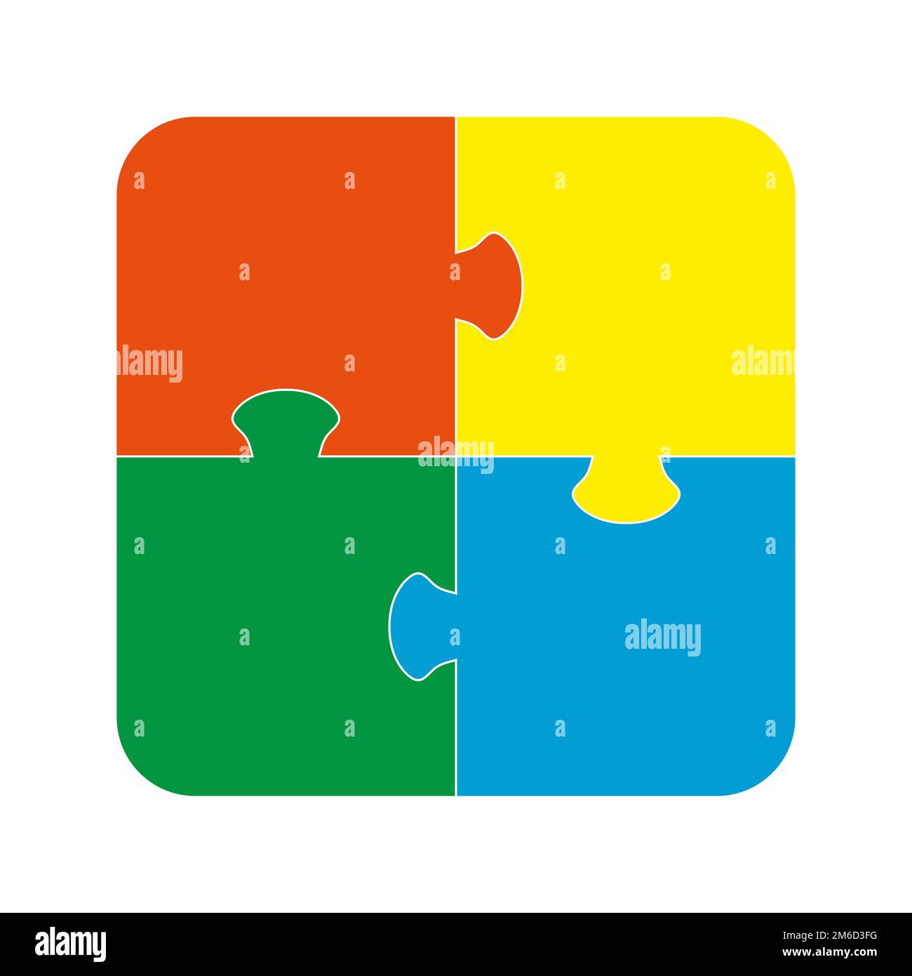 Square is made of puzzles, simple design Stock Photo - Alamy