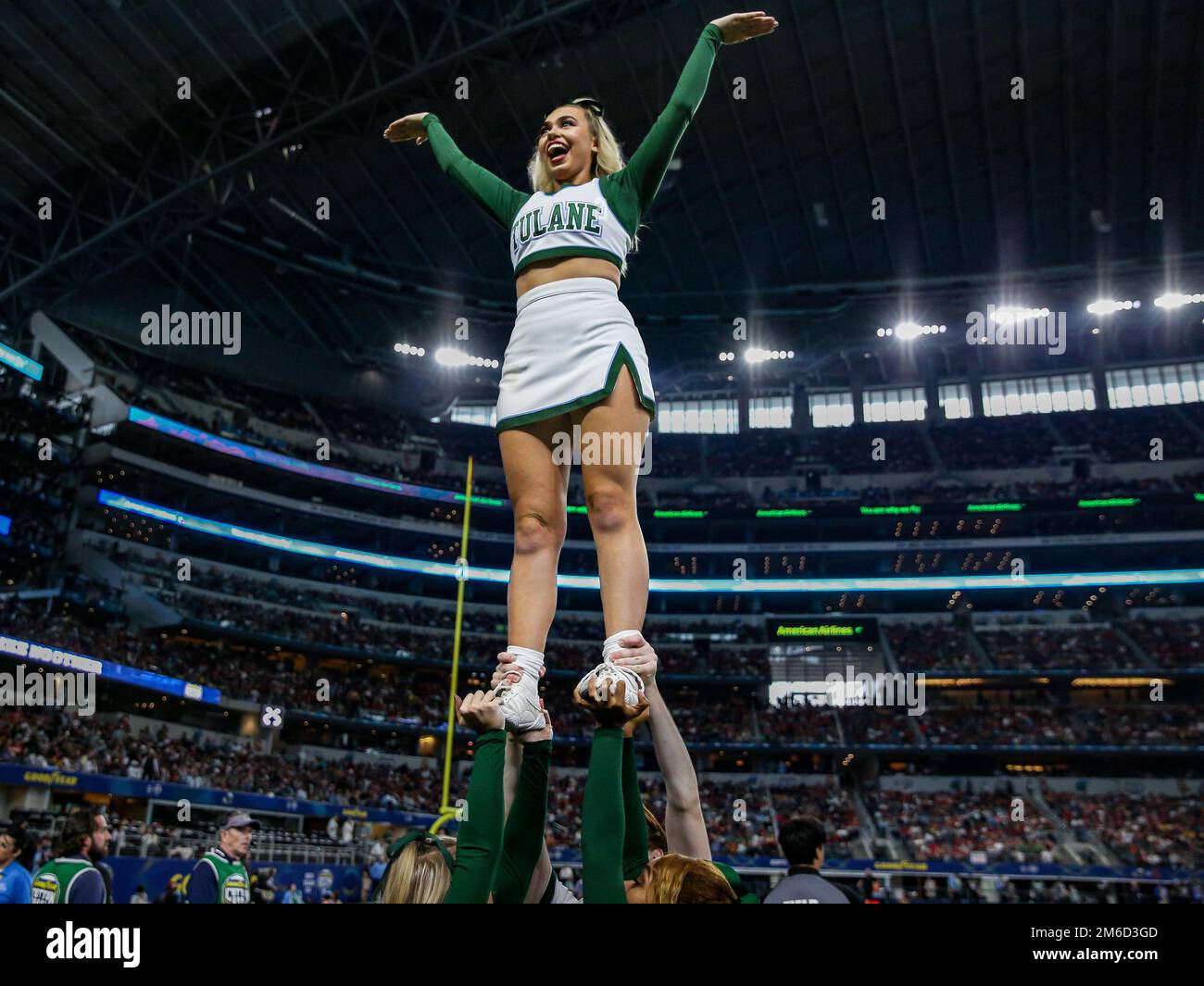 January 2, 2023: The Tulane cheerleaders perform on the sidelines ...