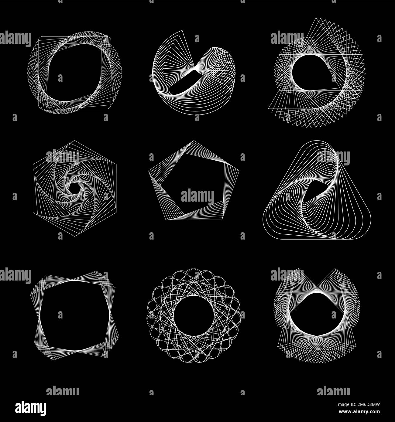 Neon geometric shape Black and White Stock Photos & Images - Alamy