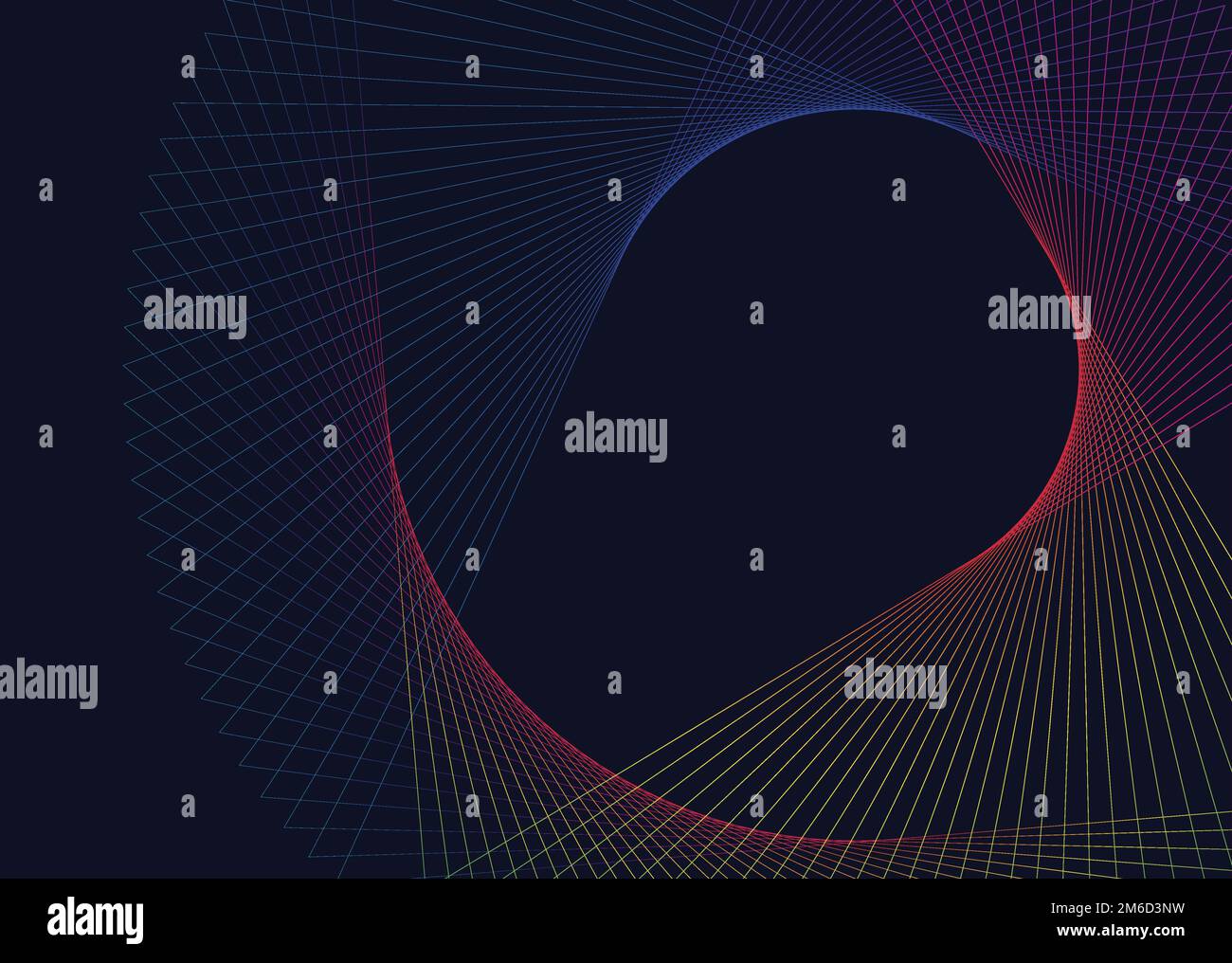 Blue neon circular wave Stock Vector Images - Alamy