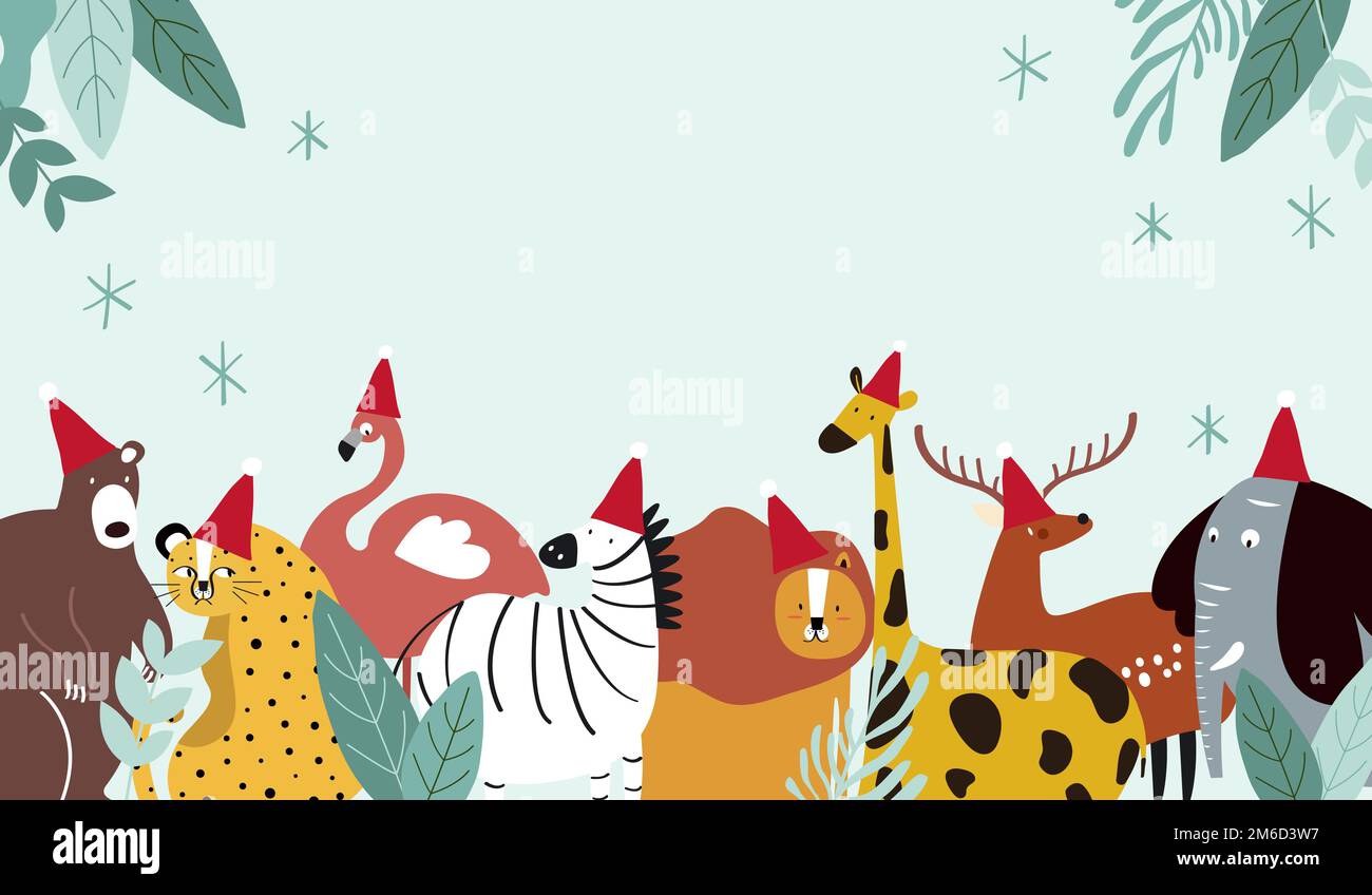 Animal party theme Stock Vector Images - Alamy