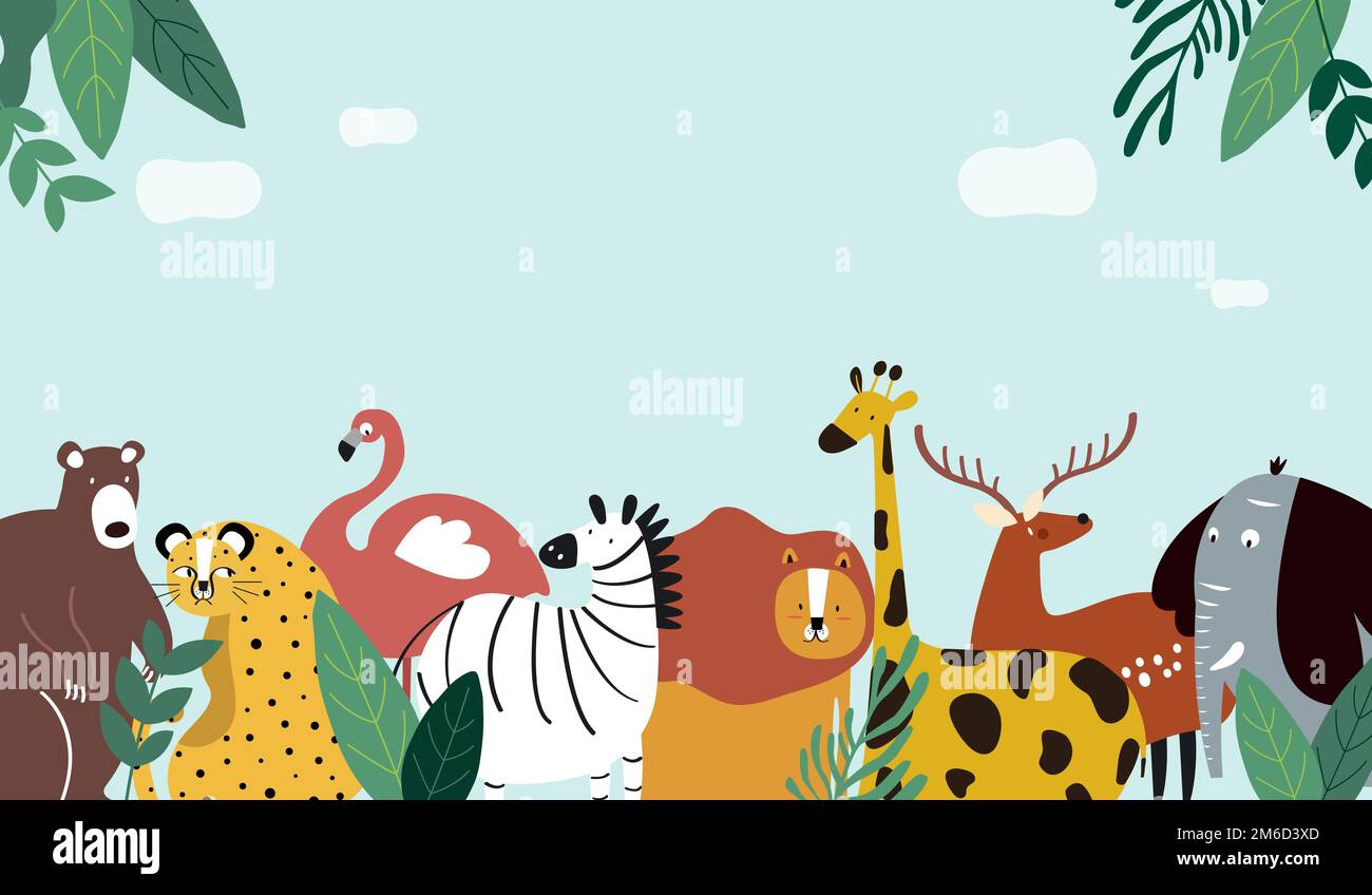 Safari theme illustration hi-res stock photography and images - Alamy