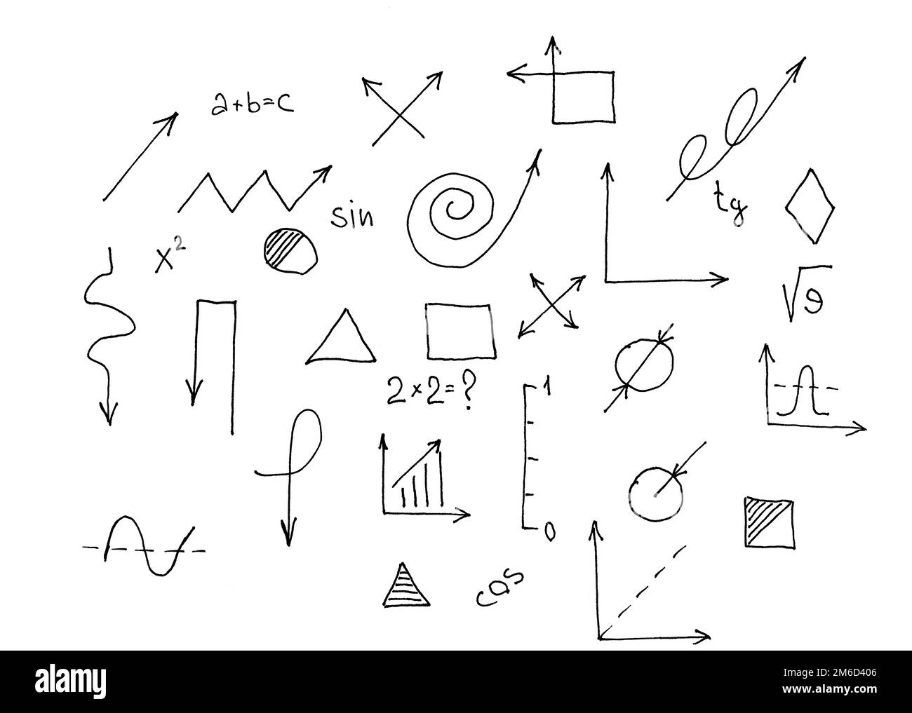 School and education. Set of school signs and symbols Stock Photo - Alamy