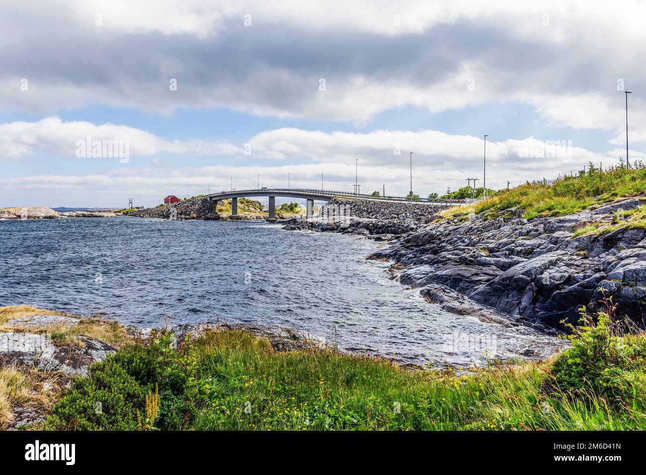Bridge of Atlantic Ocean Road and landscape of norwegian Coast Stock ...