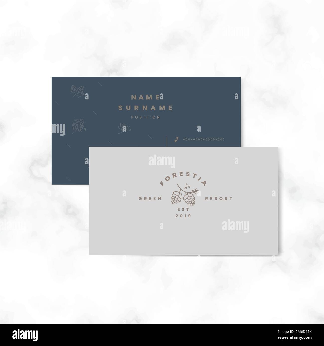 Botanical two sided name card vector Stock Vector Image & Art - Alamy