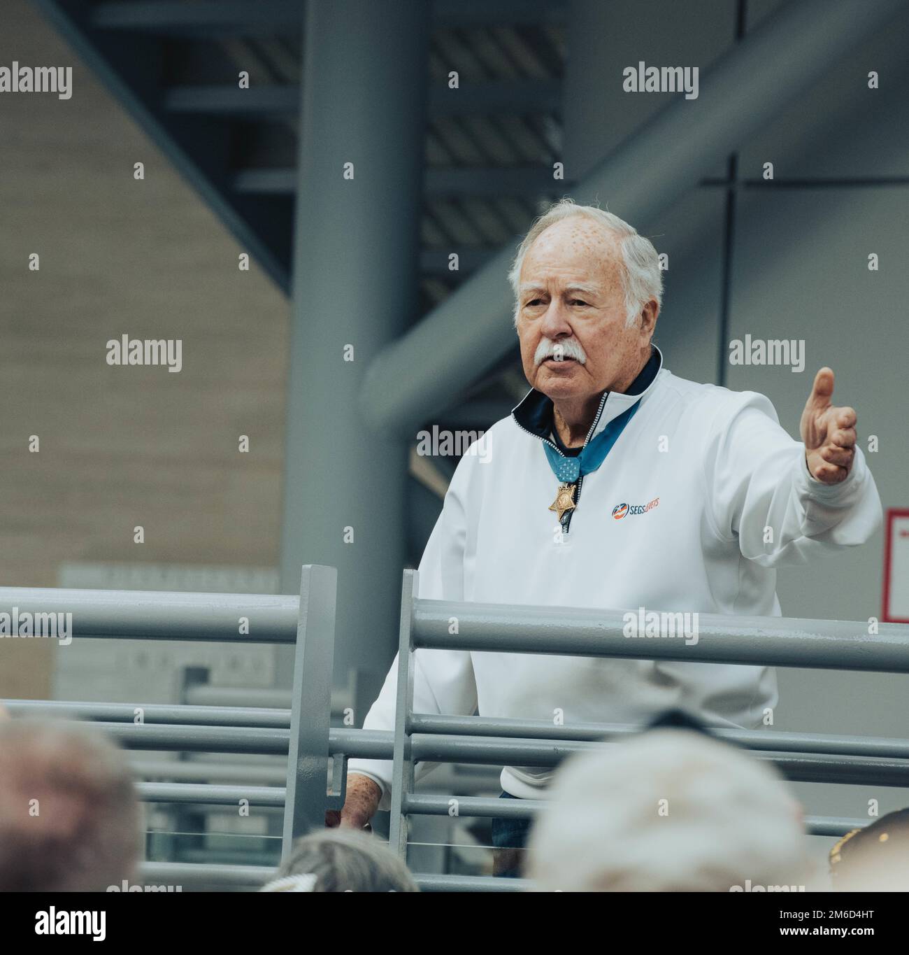 Medal of Honor Recipient, Harvey “Barney” Barnum, addresses the Vietnam ...
