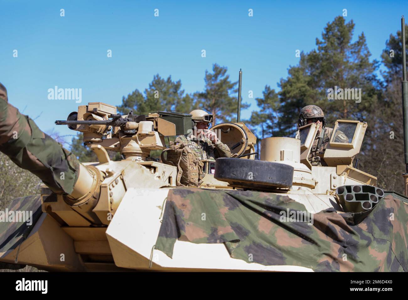 U.S. Army Staff Sgt. Trent Lalonde, an armored vehicle crewmember ...