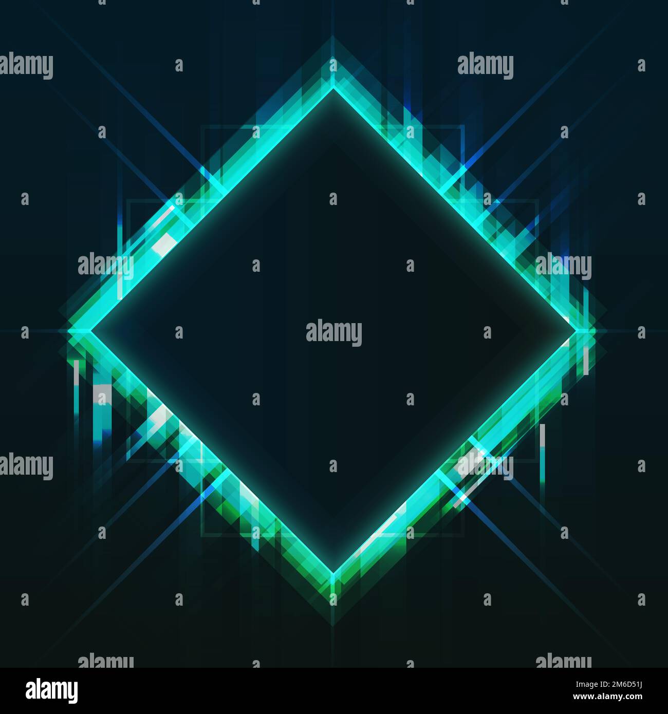 Blank green square neon signboard vector Stock Vector Image & Art - Alamy