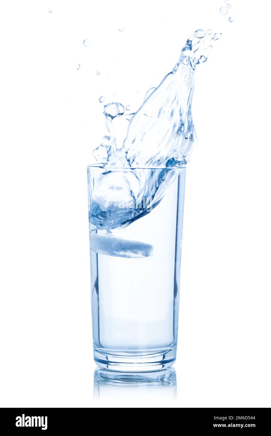 Water glass isolated on white Stock Photo - Alamy
