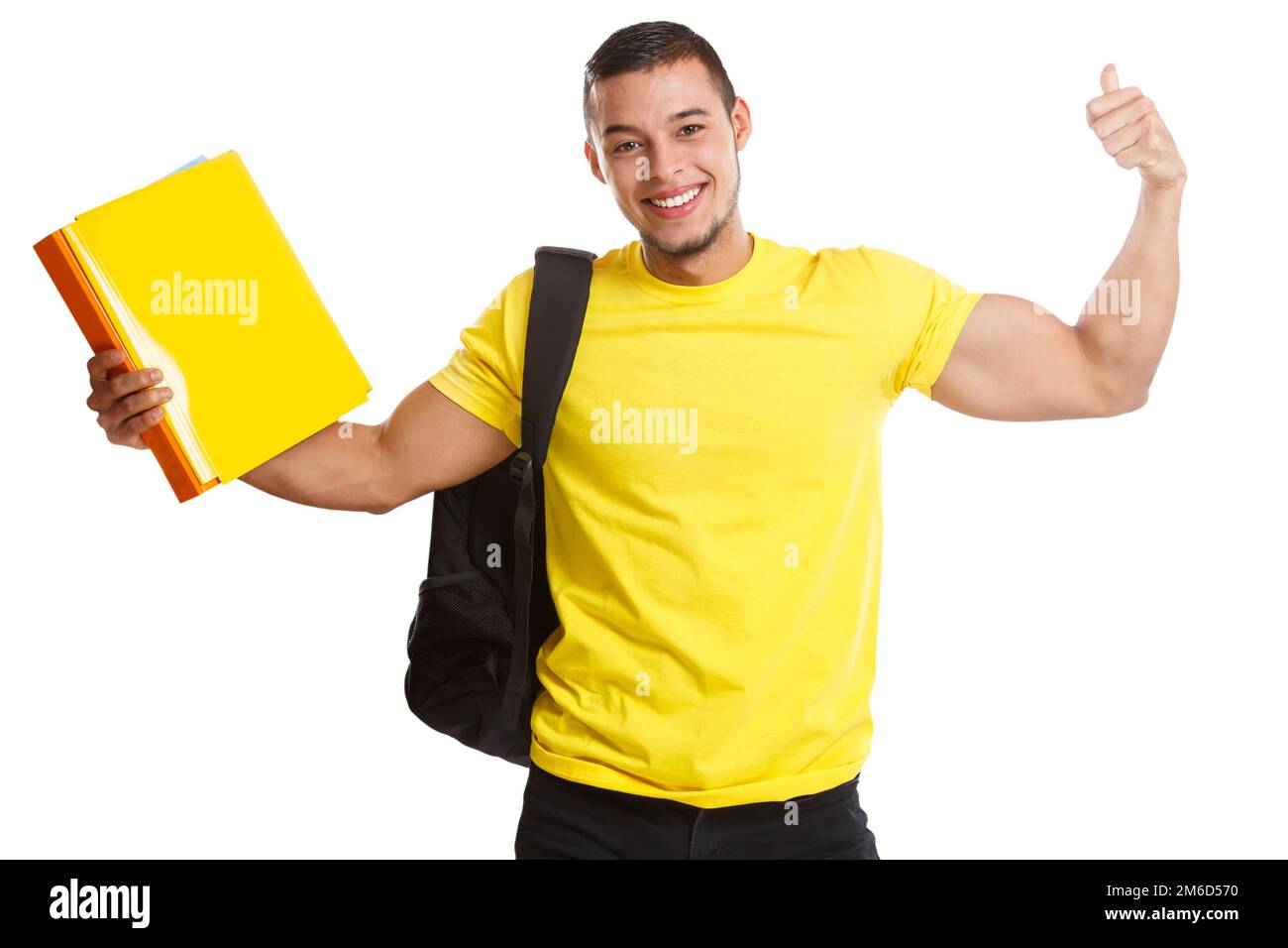 Student success successful strong power people isolated on white Stock ...