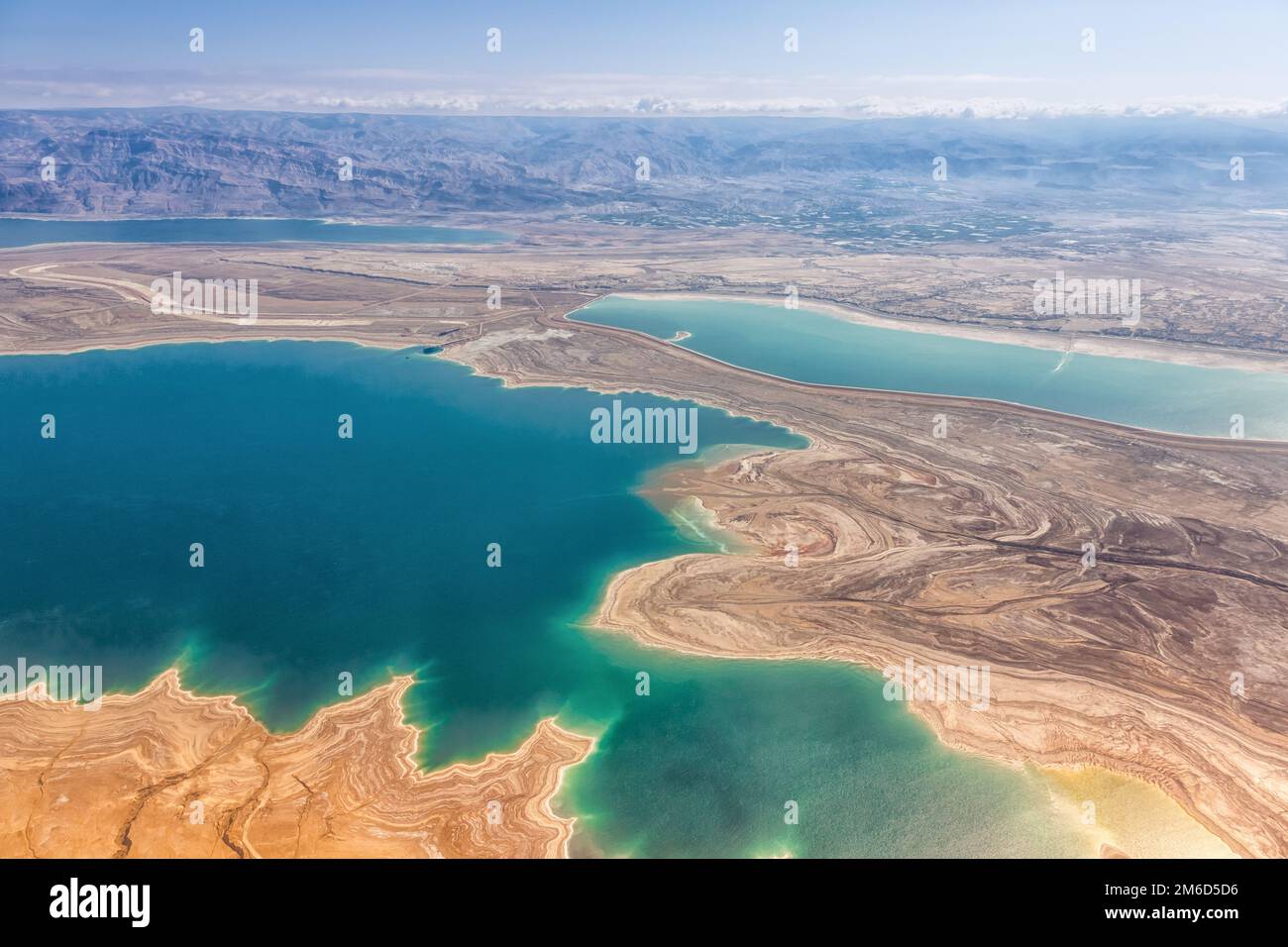 Dead Sea Israel landscape nature from above aerial view Jordan Stock ...