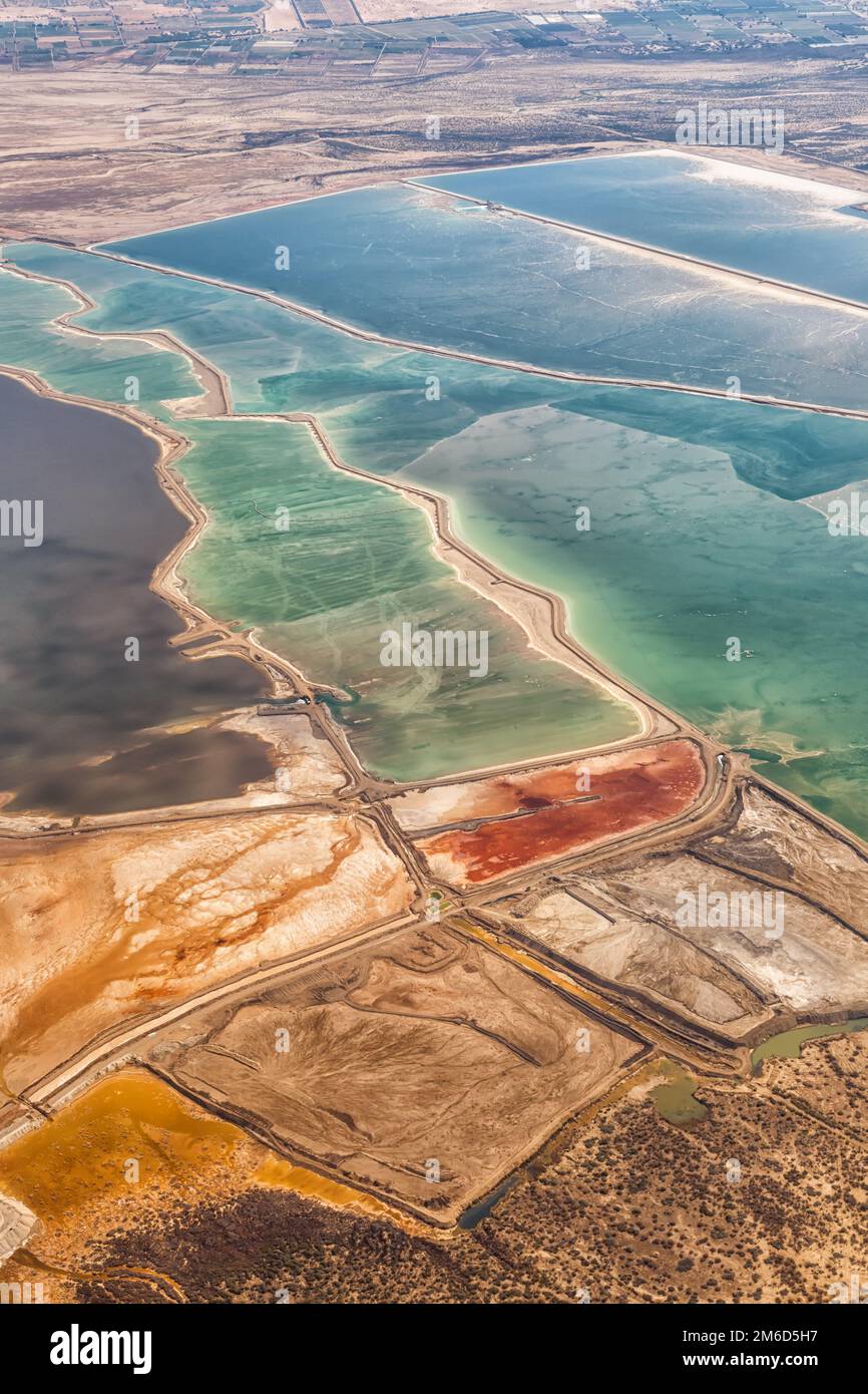 Dead Sea Israel landscape nature salt extraction portrait format from ...