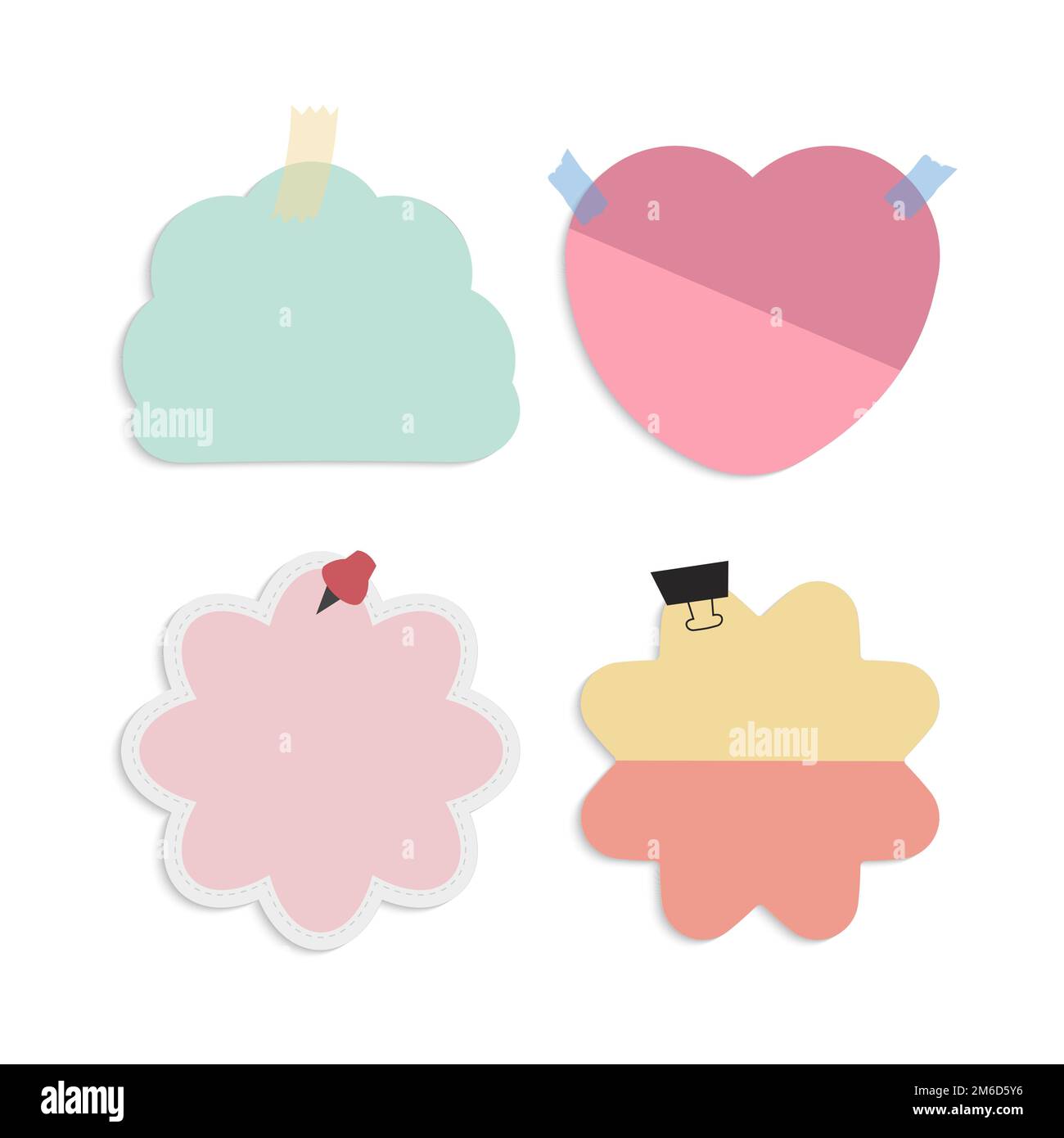 Colorful blank reminder notes vector set Stock Vector Image & Art - Alamy