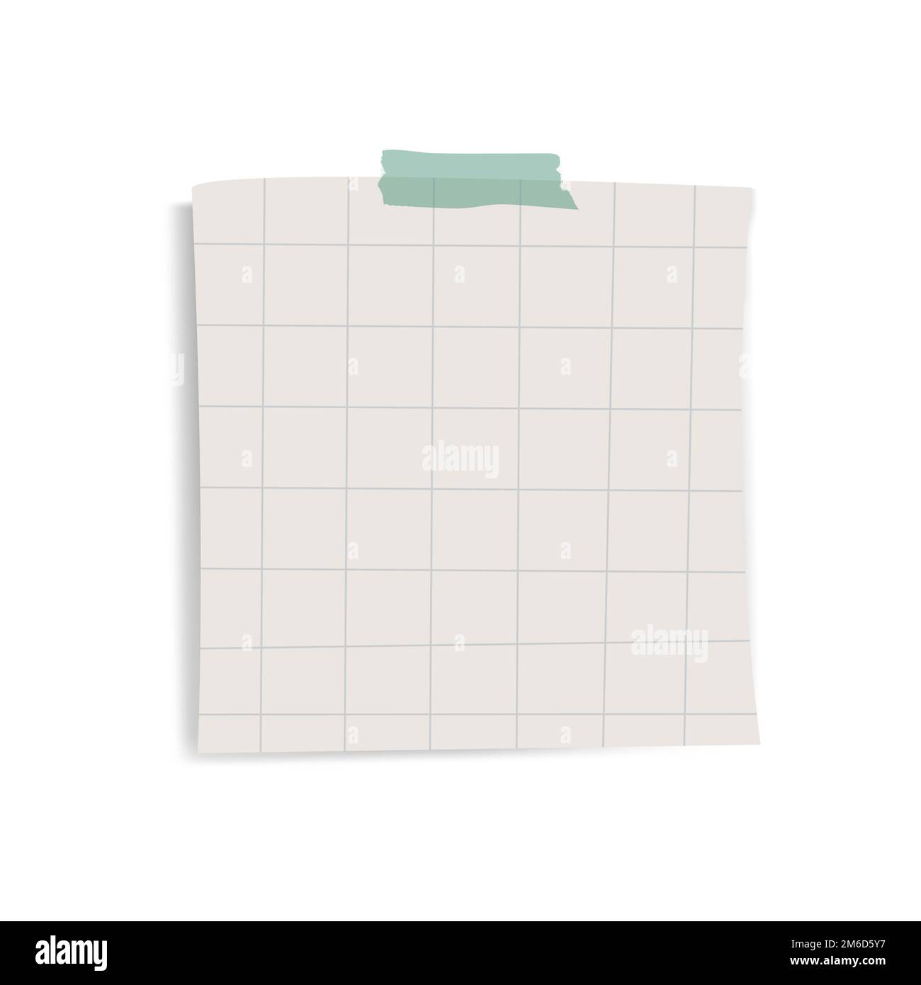 Blank square grid reminder paper note vector Stock Vector Image & Art ...