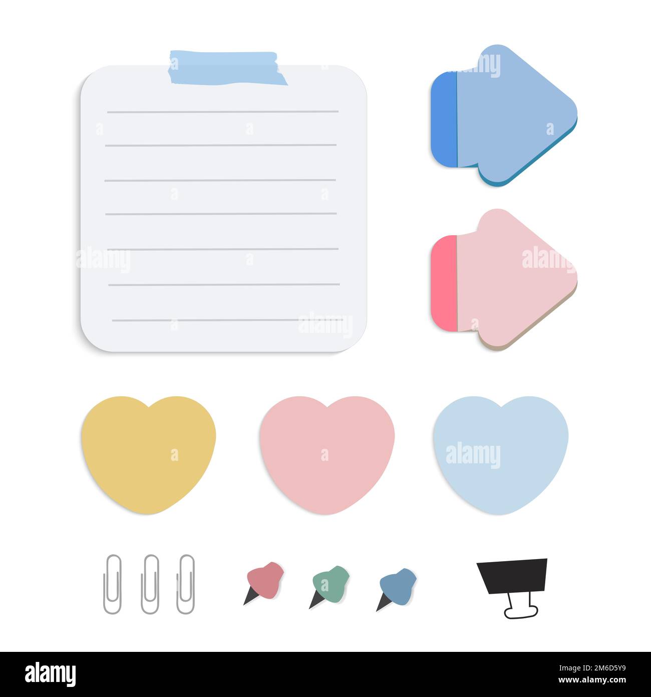 Colorful reminder paper notes vector set Stock Vector Image & Art - Alamy