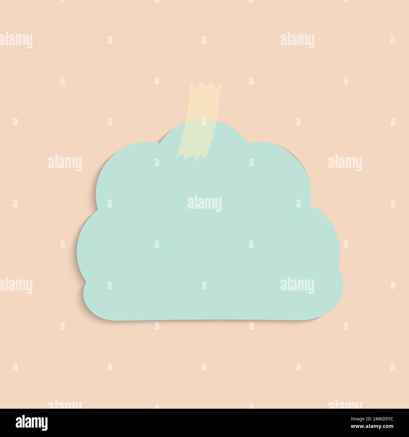 Blank green cloud reminder note vector Stock Vector Image & Art - Alamy