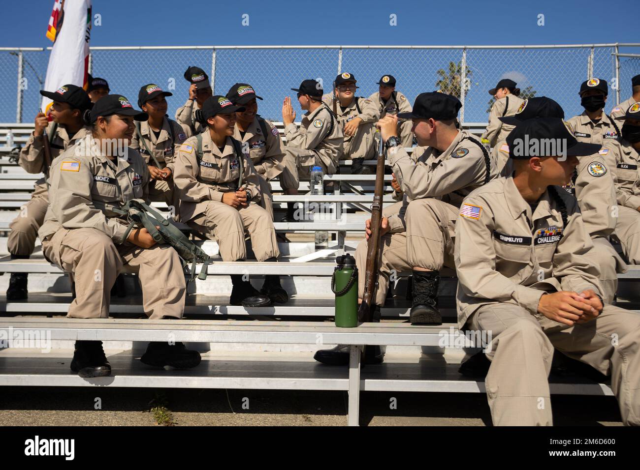 Cadets from Grizzly Youth Academy at Camp San Luis Obispo, left, and ...