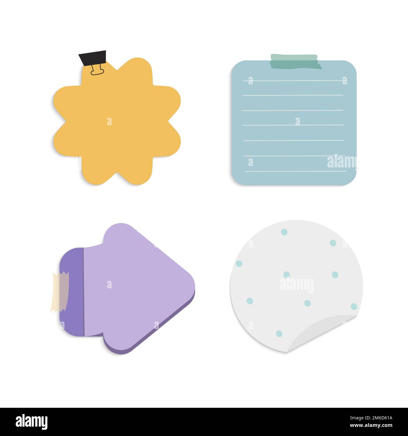 Colorful reminder notes vector set Stock Vector Image & Art - Alamy