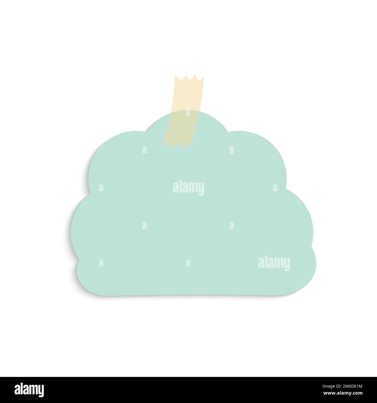 Blank green cloud reminder note vector Stock Vector Image & Art - Alamy
