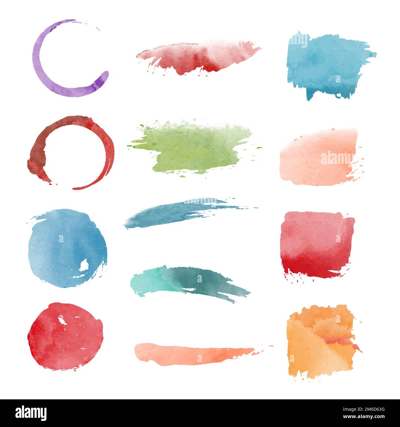 Watercolor geometric shapes vector set Stock Vector Image & Art - Alamy
