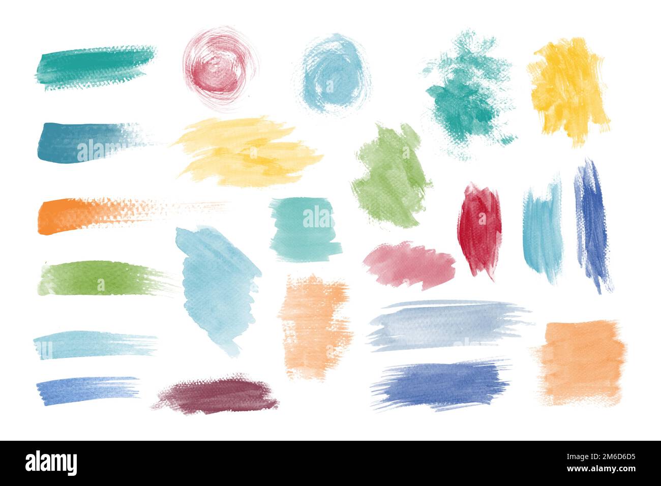 Colorful brushstroke design vector set Stock Vector Image & Art - Alamy