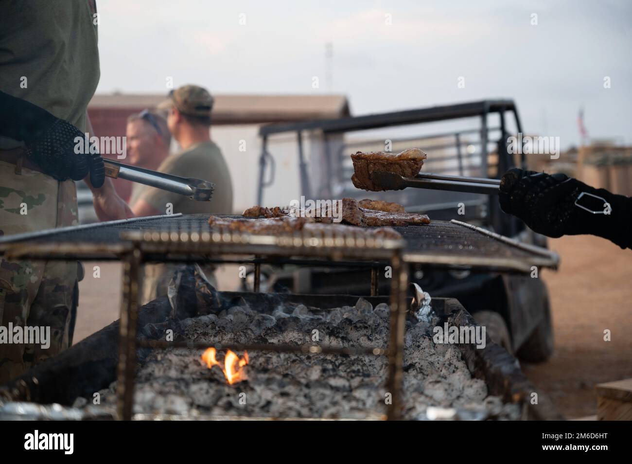 U.S. Air Force Airmen with the 776th Expeditionary Air Base Squadron ...