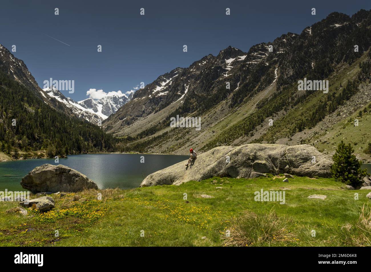 Idyllic summer landscape in the French mountains Stock Photo - Alamy