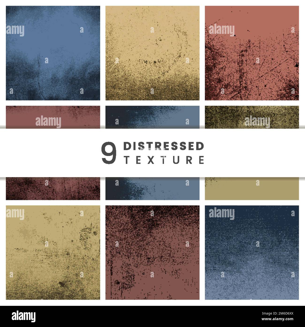 Grunge distressed textured backgrounds vector set Stock Vector Image ...
