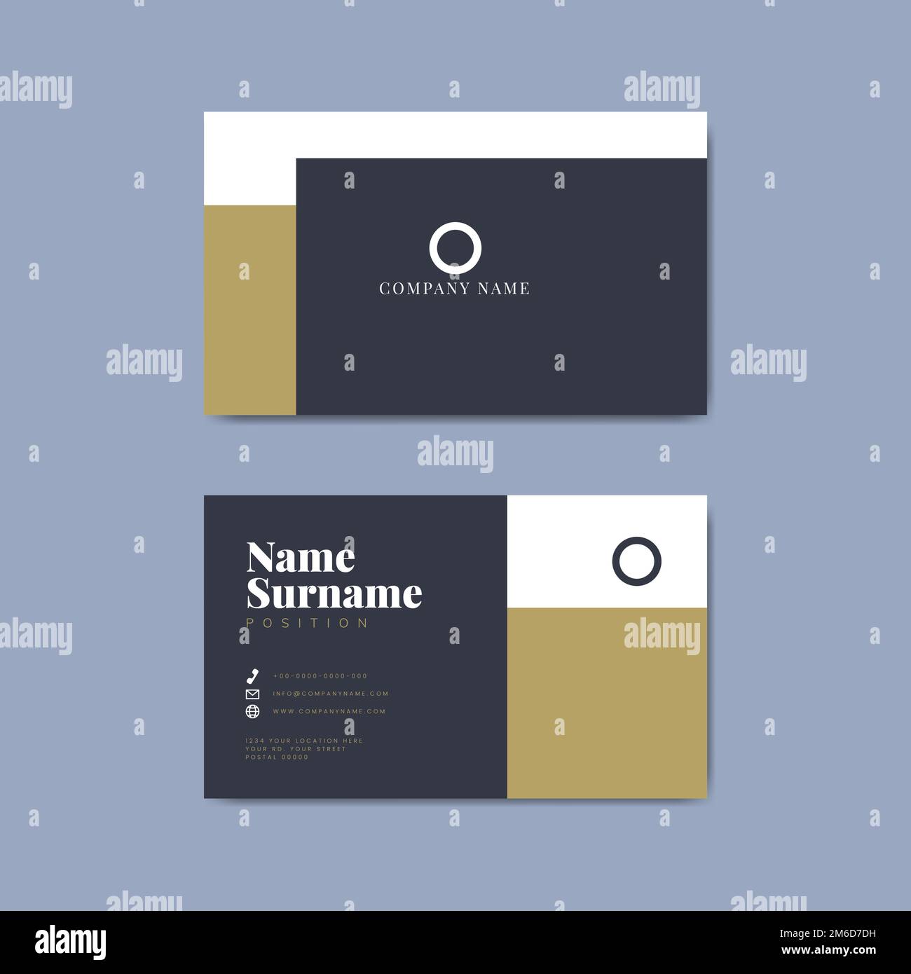 Monotone business card template mockup vector Stock Vector Image & Art ...