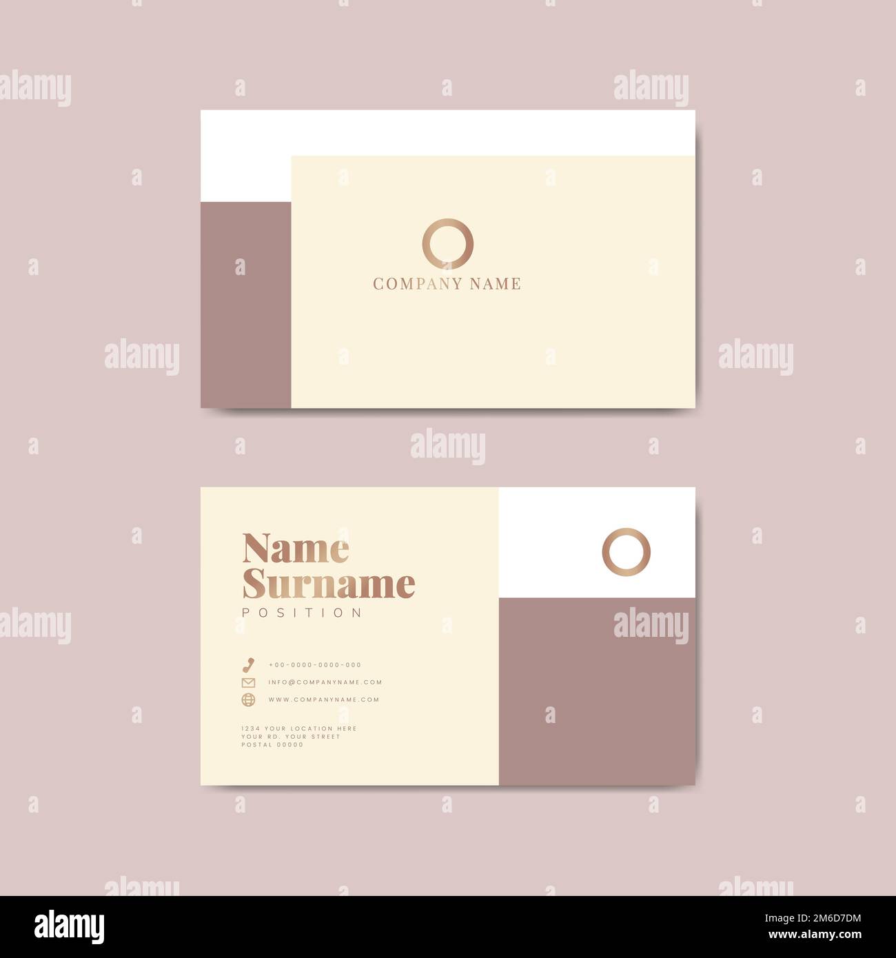 Monotone business card template mockup vector Stock Vector Image & Art ...