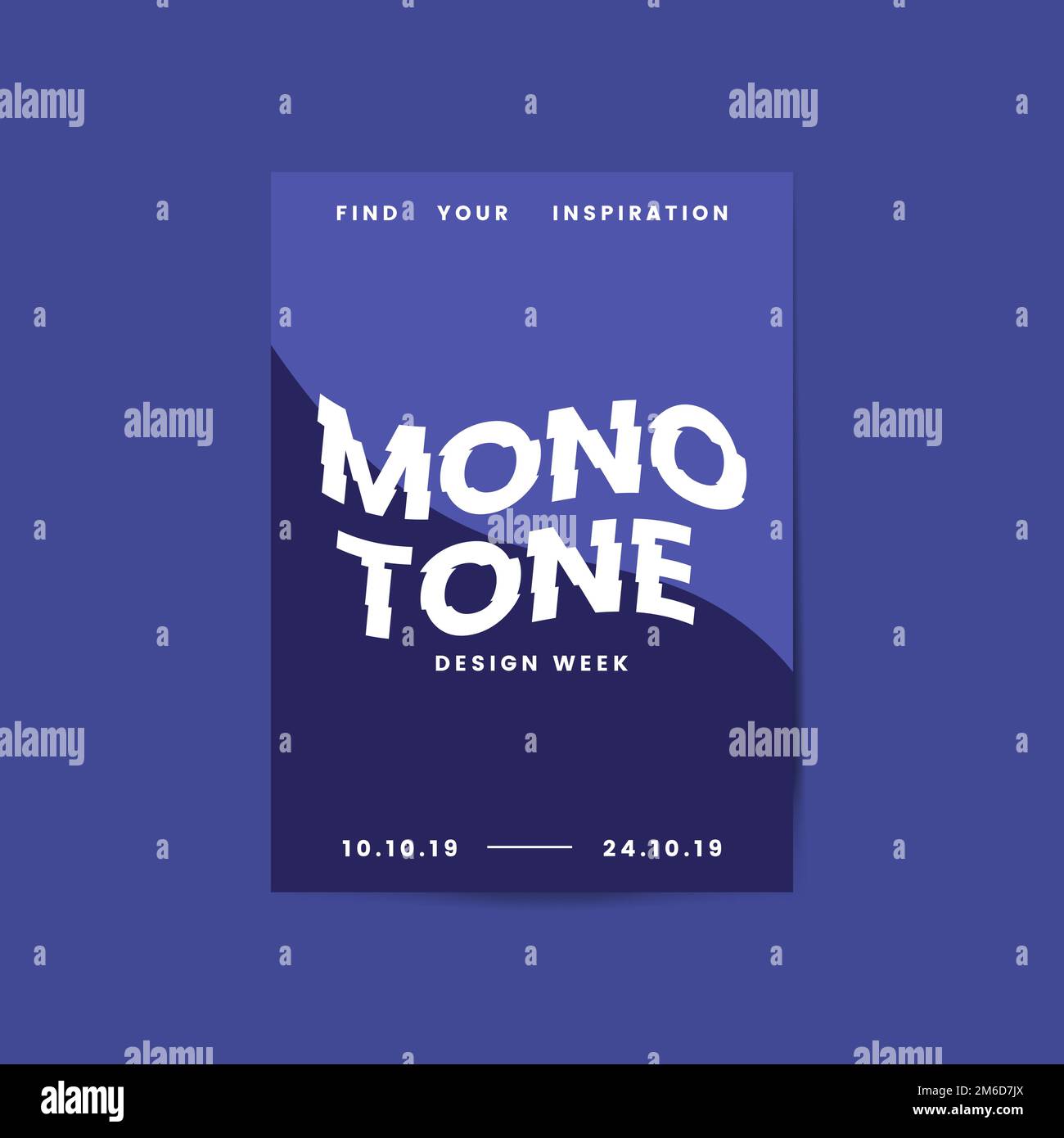 Monotone design week flyer and poster template vector Stock Vector ...