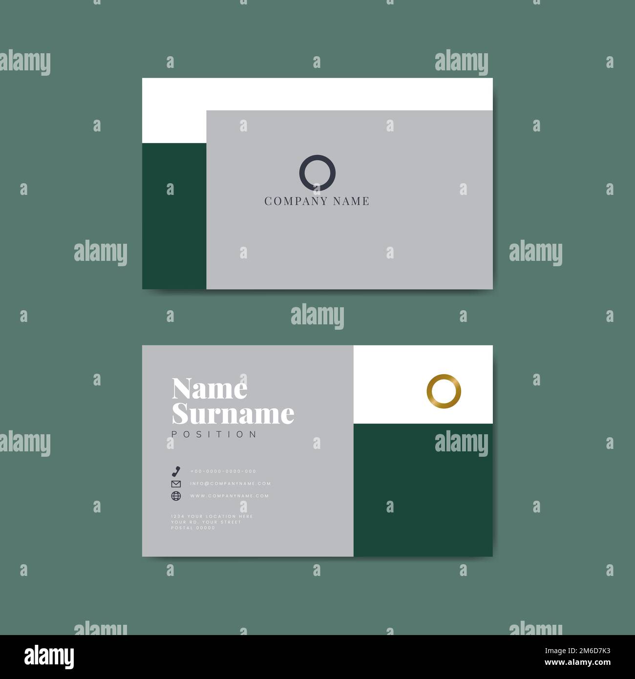 Monotone business card template mockup vector Stock Vector Image & Art ...