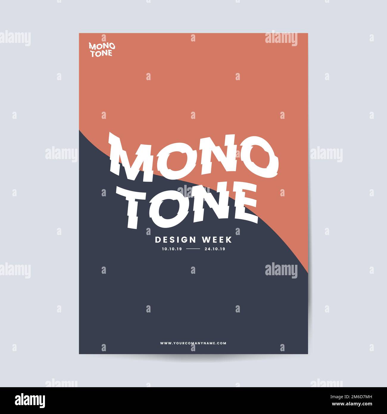 Monotone design week flyer and poster template vector Stock Vector ...