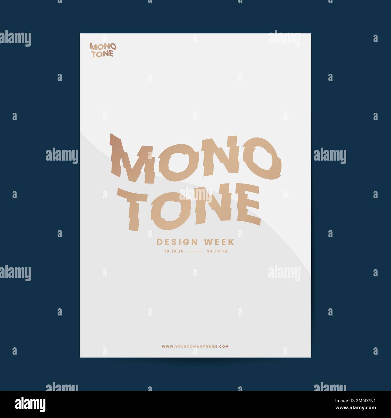 Monotone design week flyer and poster template vector Stock Vector ...