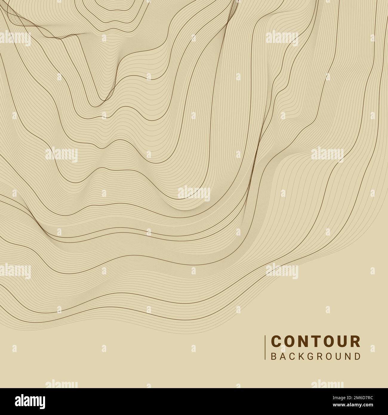 Brown abstract map contour lines background Stock Vector Image & Art ...