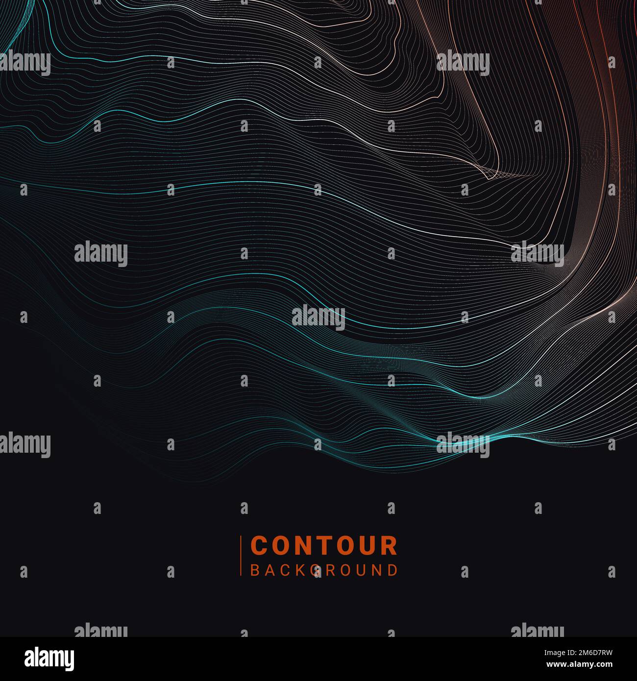 Blue and red abstract map contour lines background Stock Vector Image ...