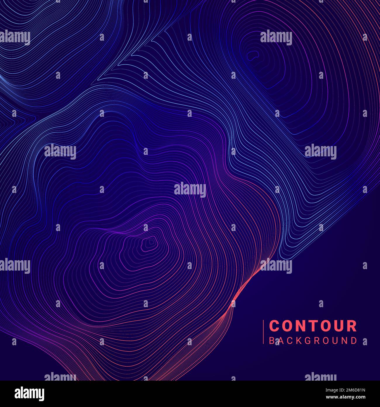 Blue and pink abstract map contour lines background Stock Vector Image ...