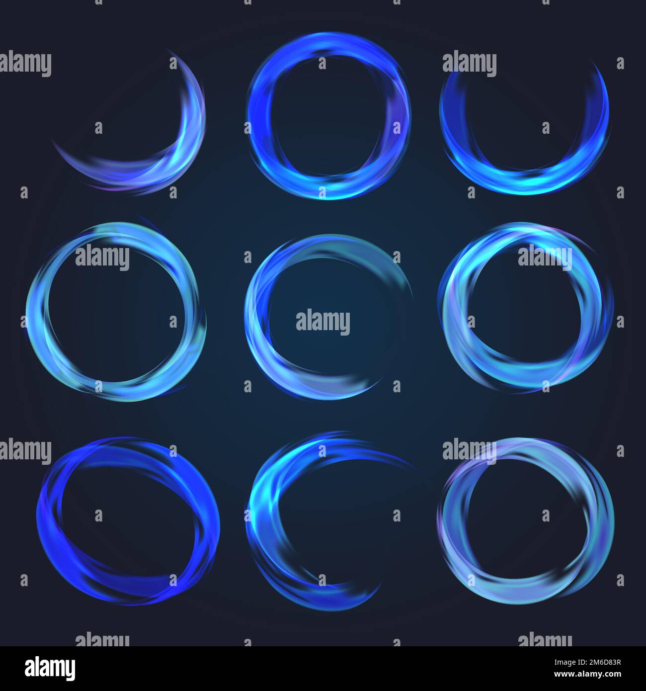 Blue abstract circle banners vector set Stock Vector Image & Art - Alamy