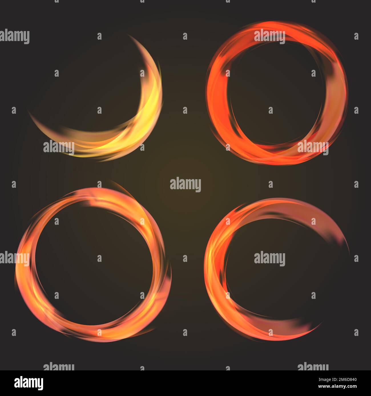 Orange abstract circle banners vector set Stock Vector Image & Art - Alamy