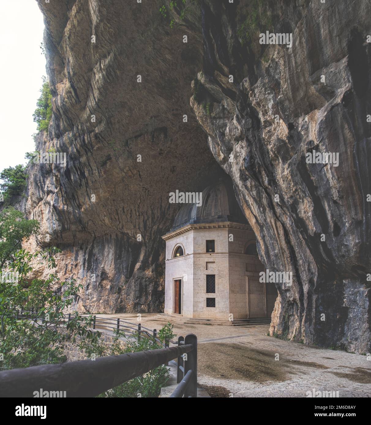 Church inside cave - Italy - Marche - Valadier temple church near ...
