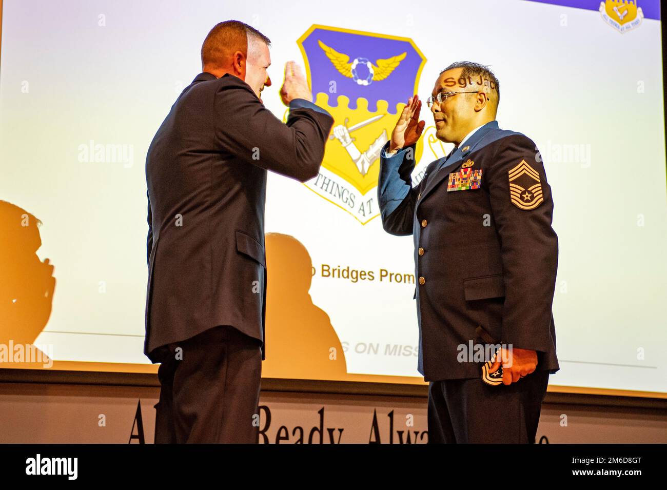 U.S. Air Force Senior Master Sgt. Jacob Bridges, from the 121st Air Refueling Wing Logistics ...