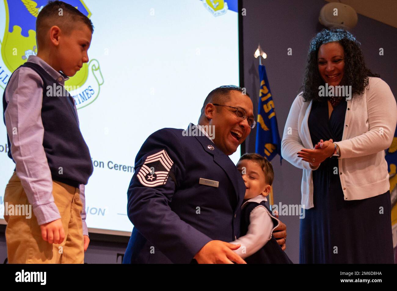 U.S. Air Force Senior Master Sgt. Jacob Bridges, from the 121st Air Refueling Wing Logistics ...