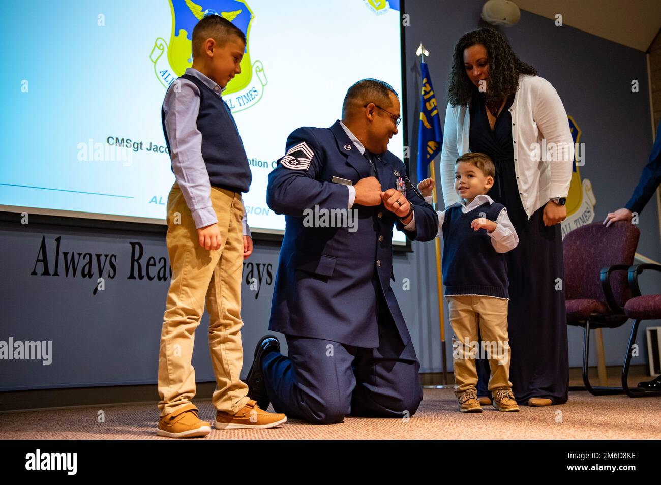 U.S. Air Force Senior Master Sgt. Jacob Bridges, from the 121st Air ...